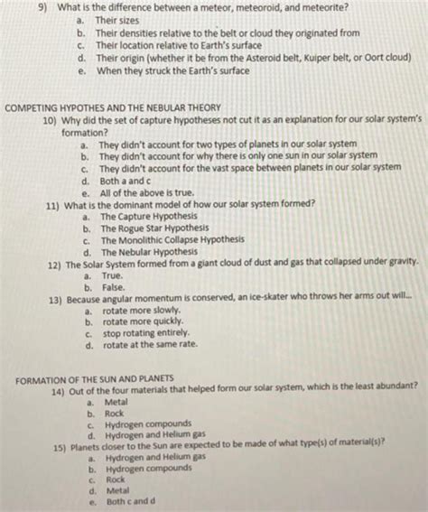 Solved What Is The Difference Between A Meteor Chegg Com