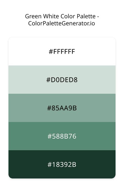 Green White Color Palette Hex Rgb And Design Inspiration