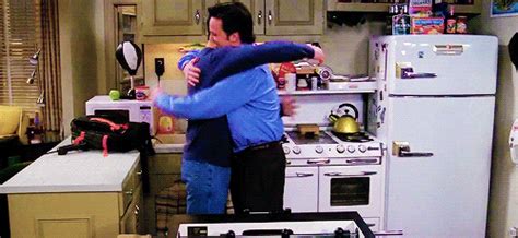 Chandler And Joey Hug Gif