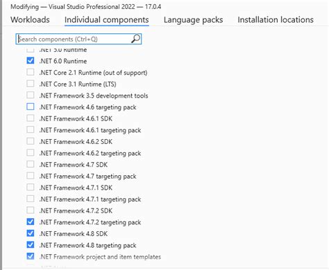 New Project Does Not List All Installed Net Versions Microsoft Qanda
