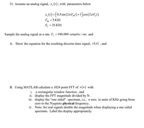 Solved Answer Both Part A And B USE MATLAB For Part B Chegg Com