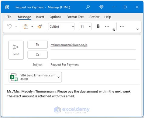 Macro To Send Email From Excel 5 Suitable Examples