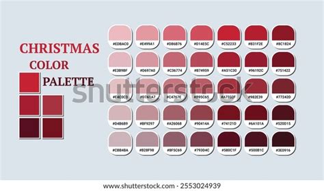 Christmas Color Palette Hex Codes Stock Vector Royalty Free 2553024939 Shutterstock
