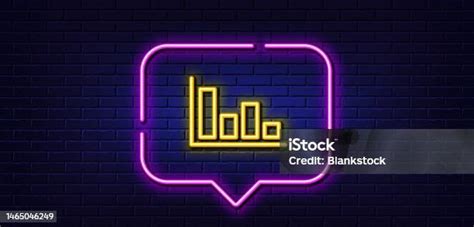 히스토그램 차트 선 아이콘입니다 재무 그래프 네온 라이트 스피치 버블 벡터 0명에 대한 스톡 벡터 아트 및 기타 이미지 0명 3차원 형태 경제 Istock