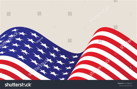 American Flagvector Wavy Usa Flag Stock Vector Royalty Free