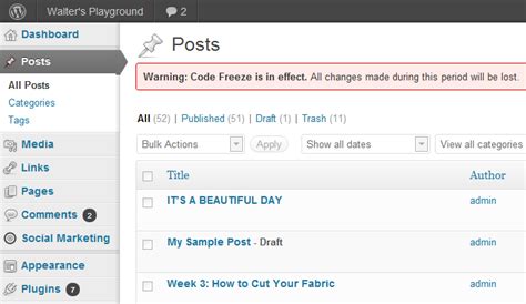 Put WordPress In A Read Only State With Code Freeze