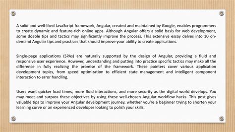 PPT Top 10 Practical On Demand Angular Tips And Tricks PowerPoint