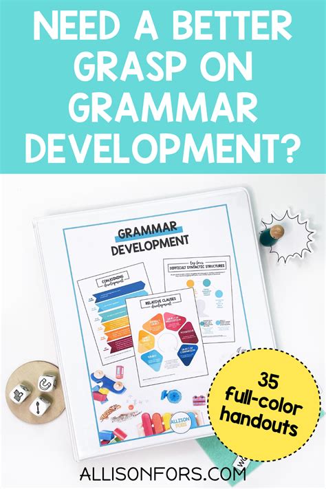 Grammar Development Charts Handouts And Developmental Milestones