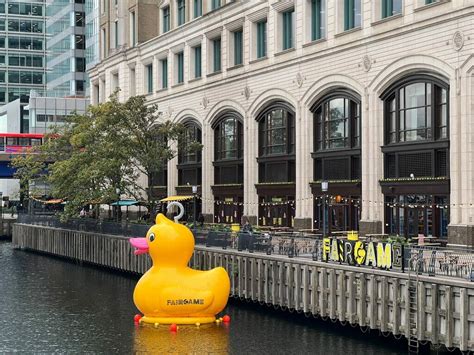 Inflatable Duck For Fairgame Canary Wharf London Uk Inflatable