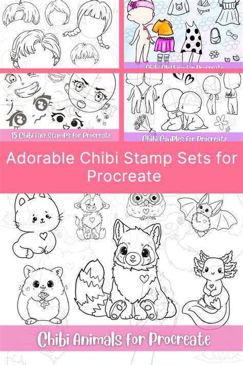 Procreate Chibi Stamps Artsydee Drawing Painting Craft Creativity