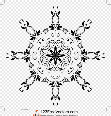 Symmetric Floral Pattern Png Pngwing
