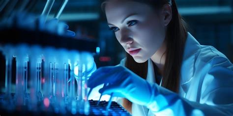 Crime Lab Experts Analyze DNA Samples For Forensic Investigation And Evidence Concept Forensic