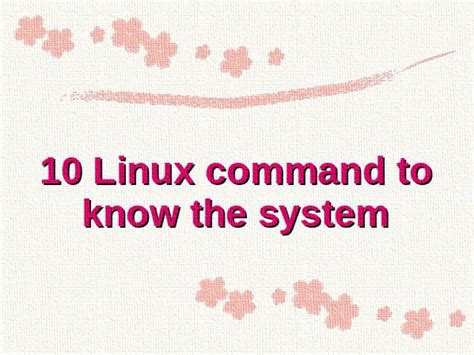 10 linux commands to know the system nixcraft
