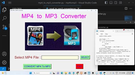 Python 3 Tkinter Script To Convert Mp4 Video To Mp3 Using Moviepy