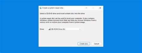 How To Create A System Repair Disc In Windows And Windows