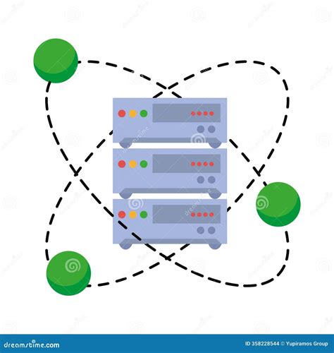 Quantum Cloud Computing Futuristic Data Storage Illustration Stock Illustration Illustration