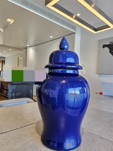 오브제 코발트 블루 도자기