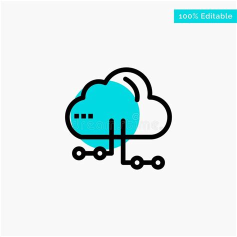 Cloud Share Computing Network Turquoise Highlight Circle Point