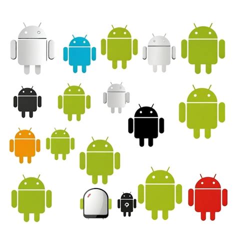 Android Vector Set White Background Isolated A High Quality Premium Ai Generated Vector