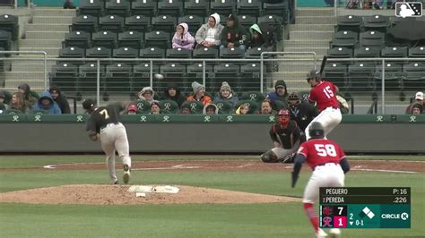 Jhonny Pereda Doubles 1 On A Fly Ball To Right Fielder Victor