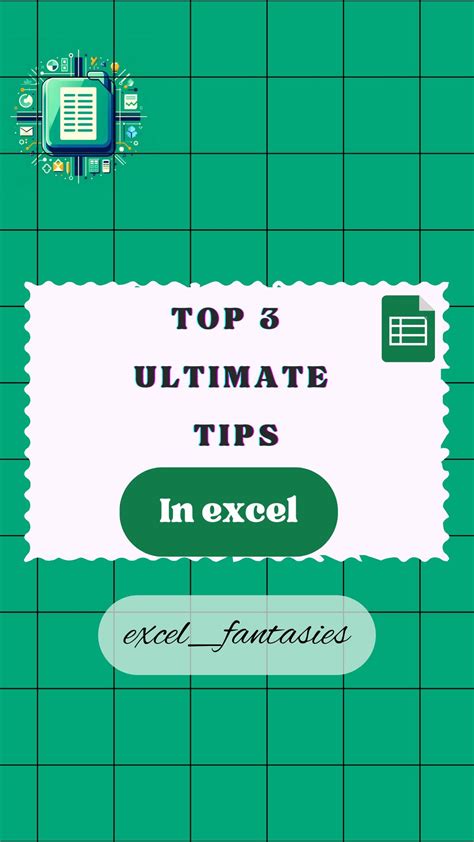 Excel Fantasies Save It ️ ️🎥 3 Ultimate Tips In Excel 📊 Transform Your Excel Game With These