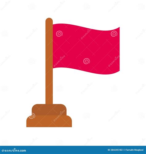 Red Flag Icon Image Stock Vector Illustration Of Isolated 284245182