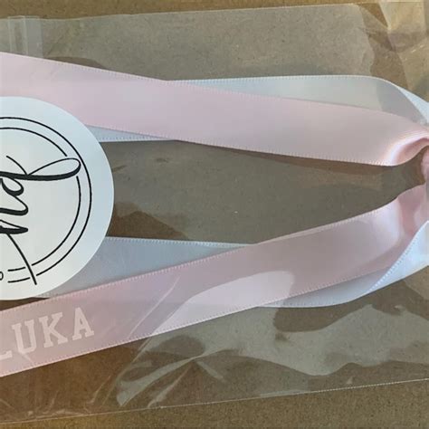 personalized bow ribbon place cards for wedding and events 38mm width