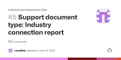 support document type industry connection report · issue 5