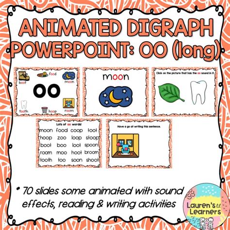 Long Oo Vowel Digraph Activities Powerpoint By Laurens Lil Learners