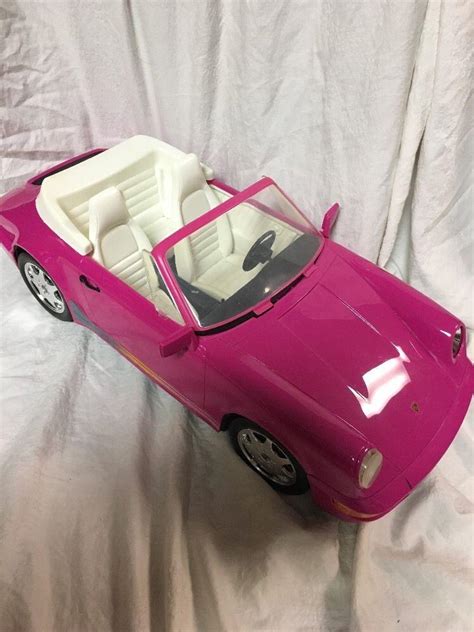 Pink 90s Barbie Porsche Car 1834830526