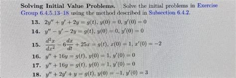 Solving Initial Value Problems Solve The Initial