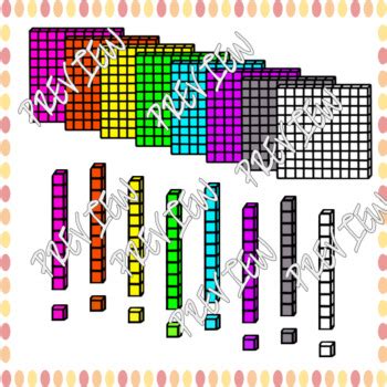 Base Ten Block Clipart Ones Tens Hundreds By Savage Scholars
