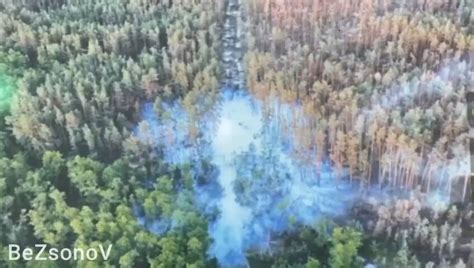 Occupants Blow Up An Ammonia Pipeline Near The Village Of Maksyutivka In Kharkiv Region