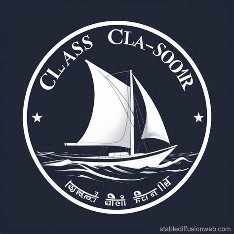 Sailing Class 1 Logo With Forward Thinking Sail Stable Diffusion Online