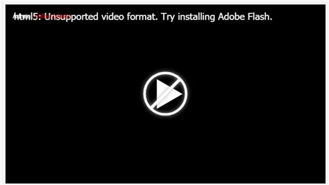 Html5 Unsupported Video Format Try Installing Adobe Flash Topics