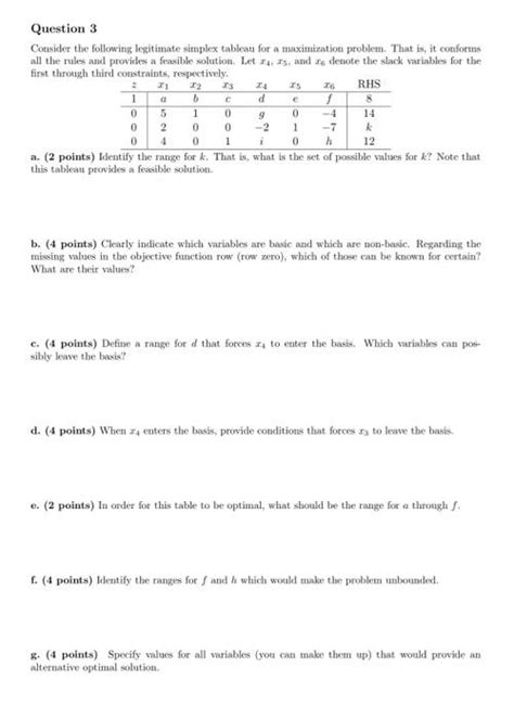 solved consider the following legitimate simplex tableau for