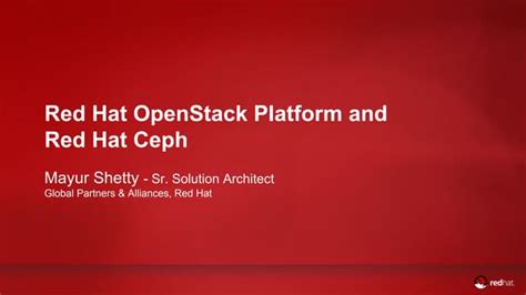 red hat open stack and storage presentation ppt