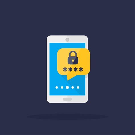 Mobile Security Password Access Authentication Vector Icon 3075341 Vector Art At Vecteezy