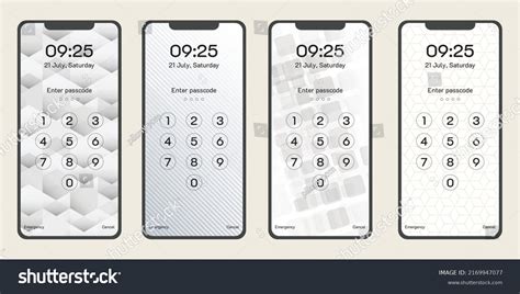 wallpaper white background passcode smartphone stock vector royalty