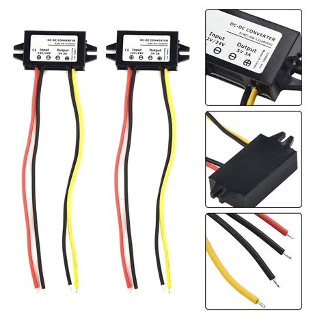 2pc Dc Dc Step Down Converter Regulator 12v 24v To 5v 3a 15w Power