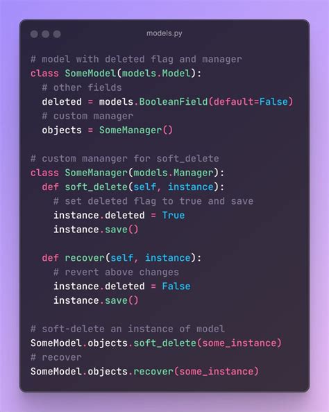 Soft Delete Implementation In Django With A Custom Model Manager To Easy Suneeth Suresh