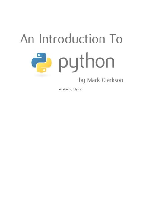 Python Pdf 182585 Introduction To Python V1