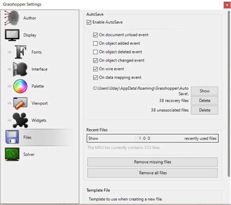 Autosave Settings In Grasshopper 2 Grasshopper Mcneel Forum