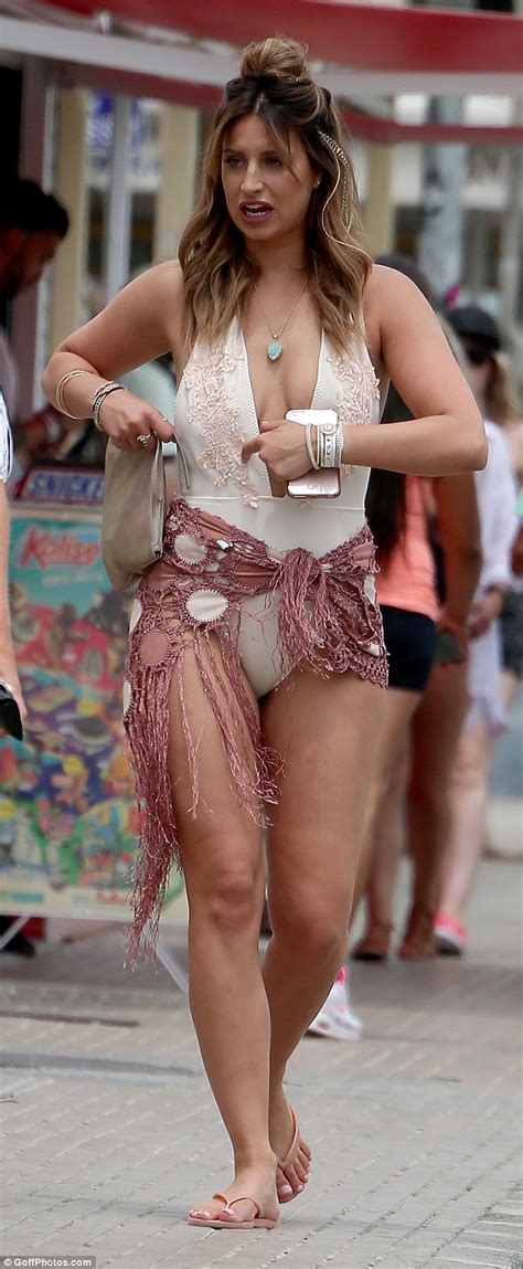 Towies Ferne Mccann Wows In A Daring White Swimsuit With Plunging