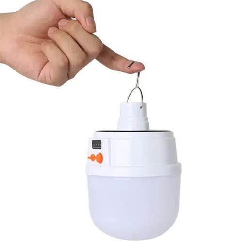 ᐉ Лампочка Led Ri 2022 АКБ Type C із сонячною панеллю індикатор рівня заряду 5 режимів • Краща