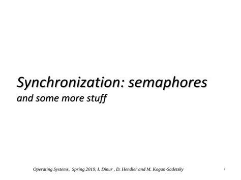 Pdf 2 Processes And Scheduling Bgusemaphores And The Producer