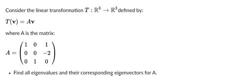 solved consider the linear transformation t r3→r3 defined