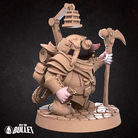 3d Printable Molefolk Artificer 2 Versions By Bite The Bullet