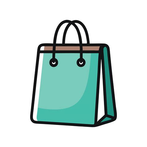 Shopping Bag Doodle Line Art Flat Illustration 49321720 Vector Art At