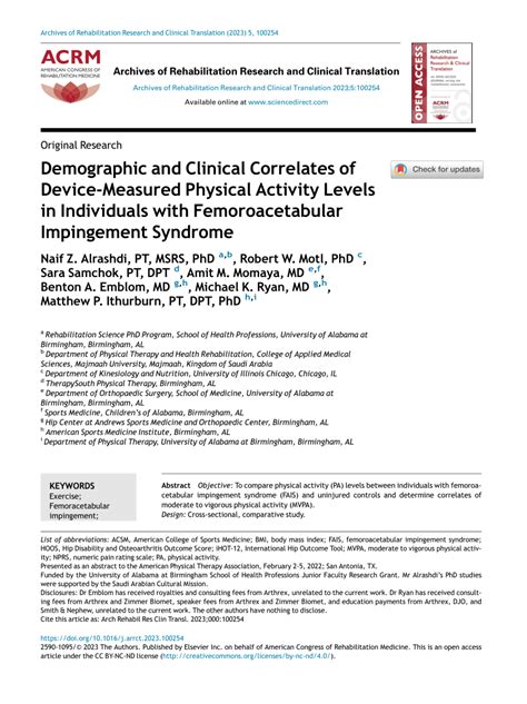Pdf Demographic And Clinical Correlates Of Device Measured Physical